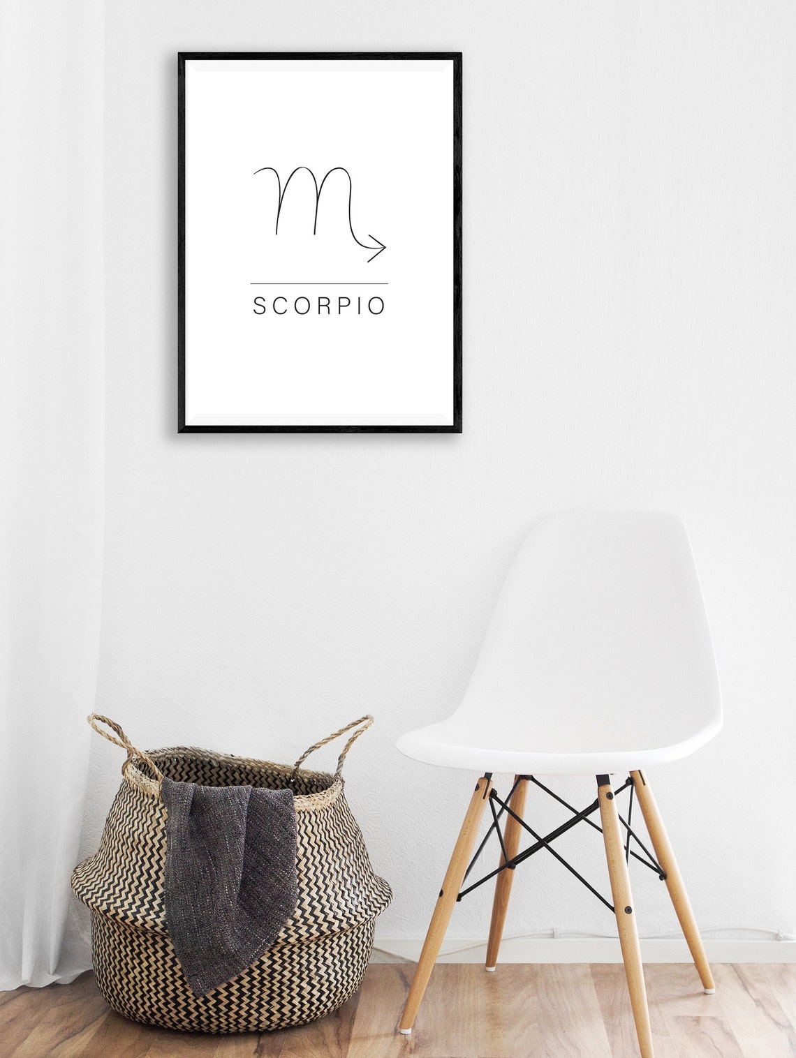 Scorpio Print, Astrology Poster, Minimalist Zodiac, Zodiac Sign ...