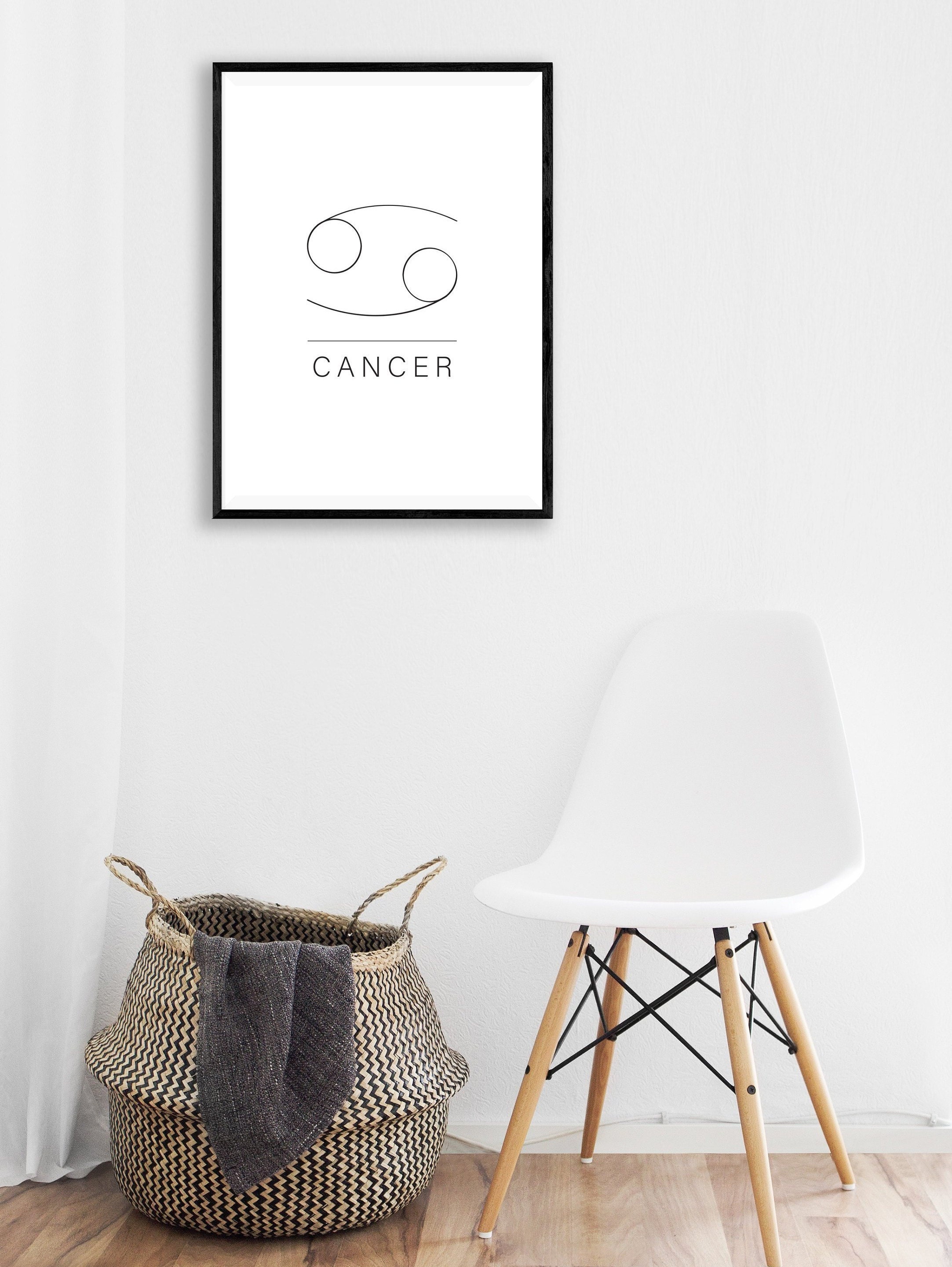 Cancer Sign, Astrology Print, Cancer Poster, Minimalist Zodiac, Zodiac ...