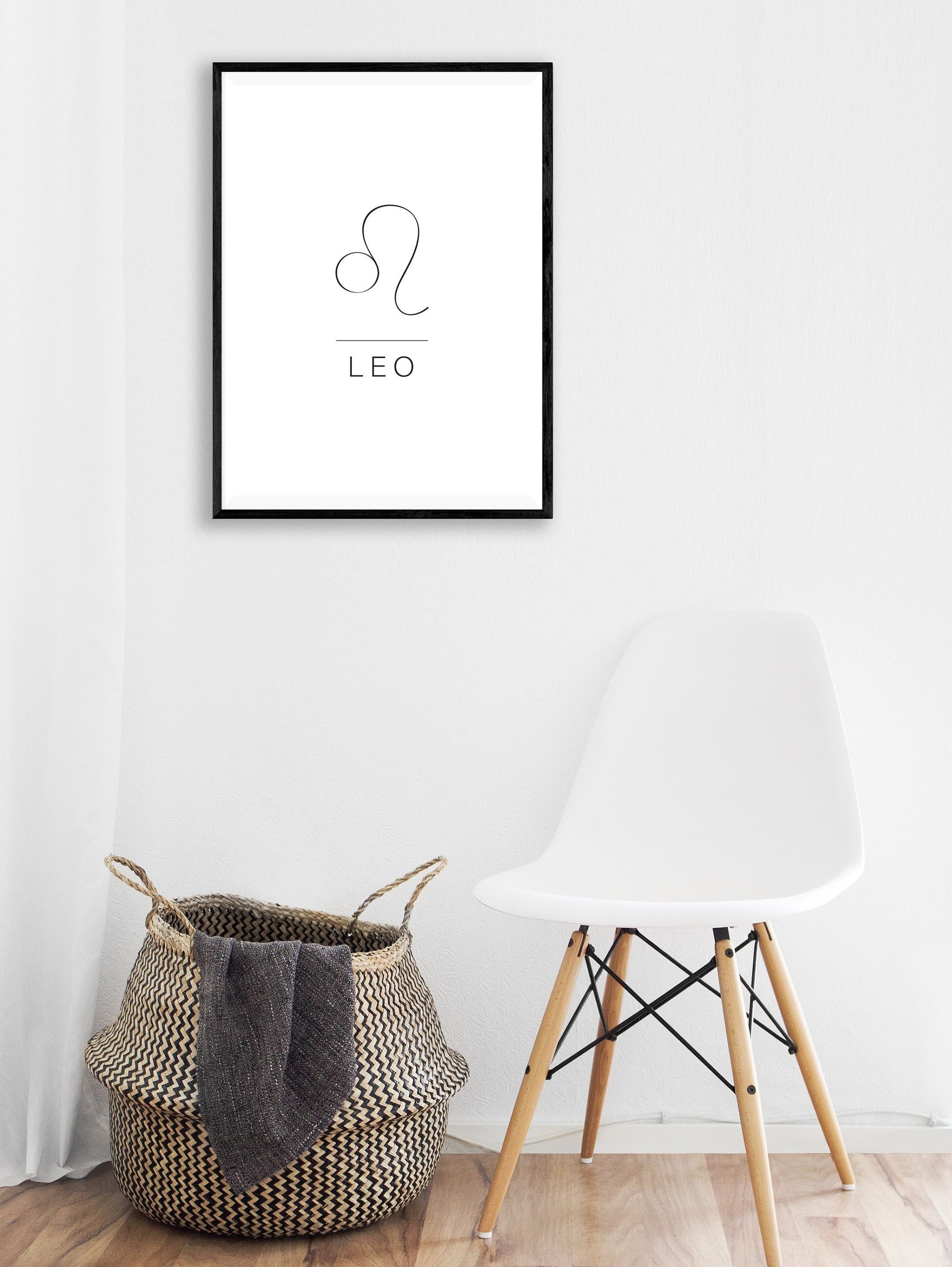 Leo Print, Astrology Poster, Minimalist Zodiac, Zodiac Sign, Minimalist ...