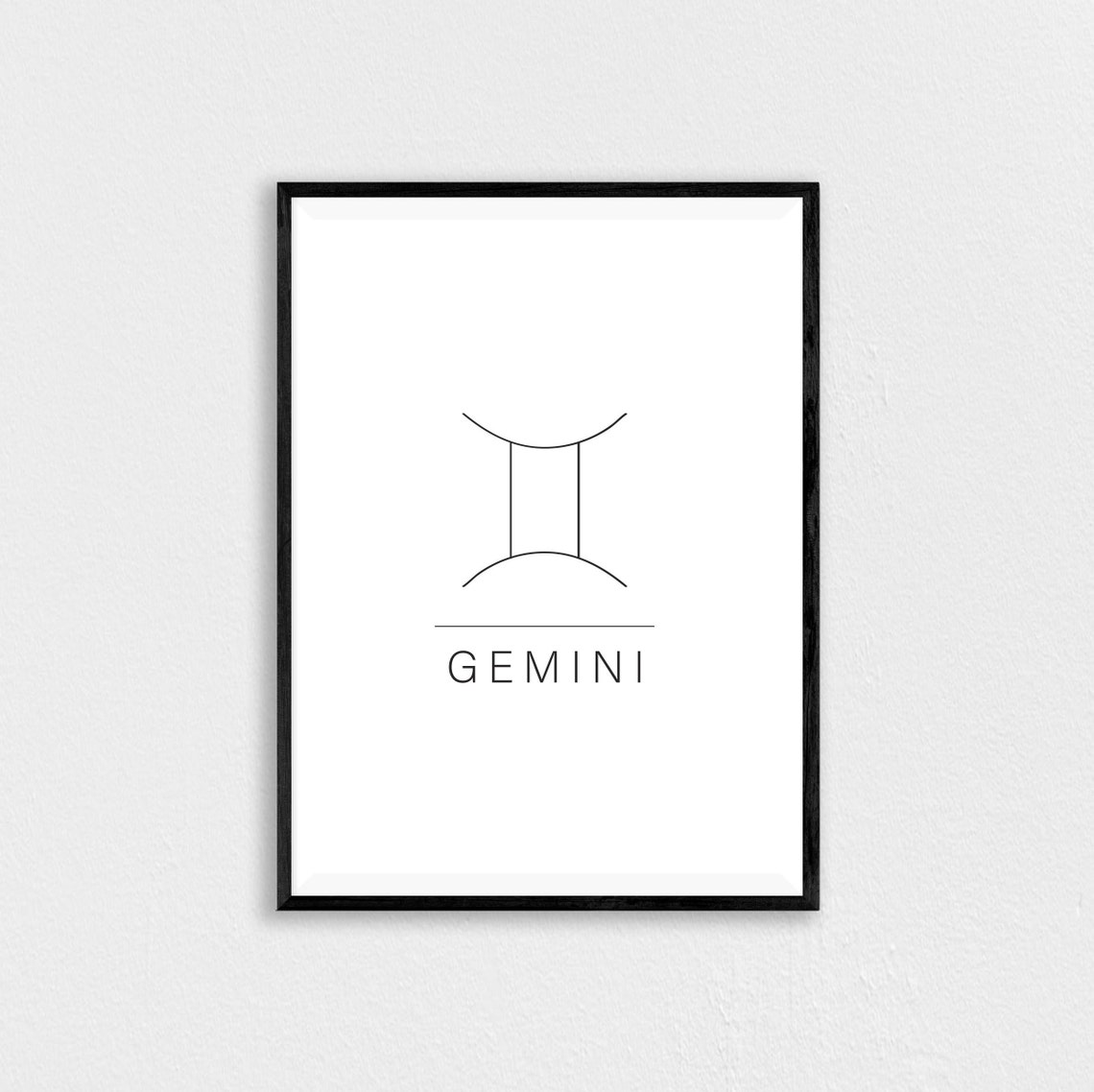 Gemini Print, Astrology Poster, Minimalist Zodiac, Zodiac Poster ...