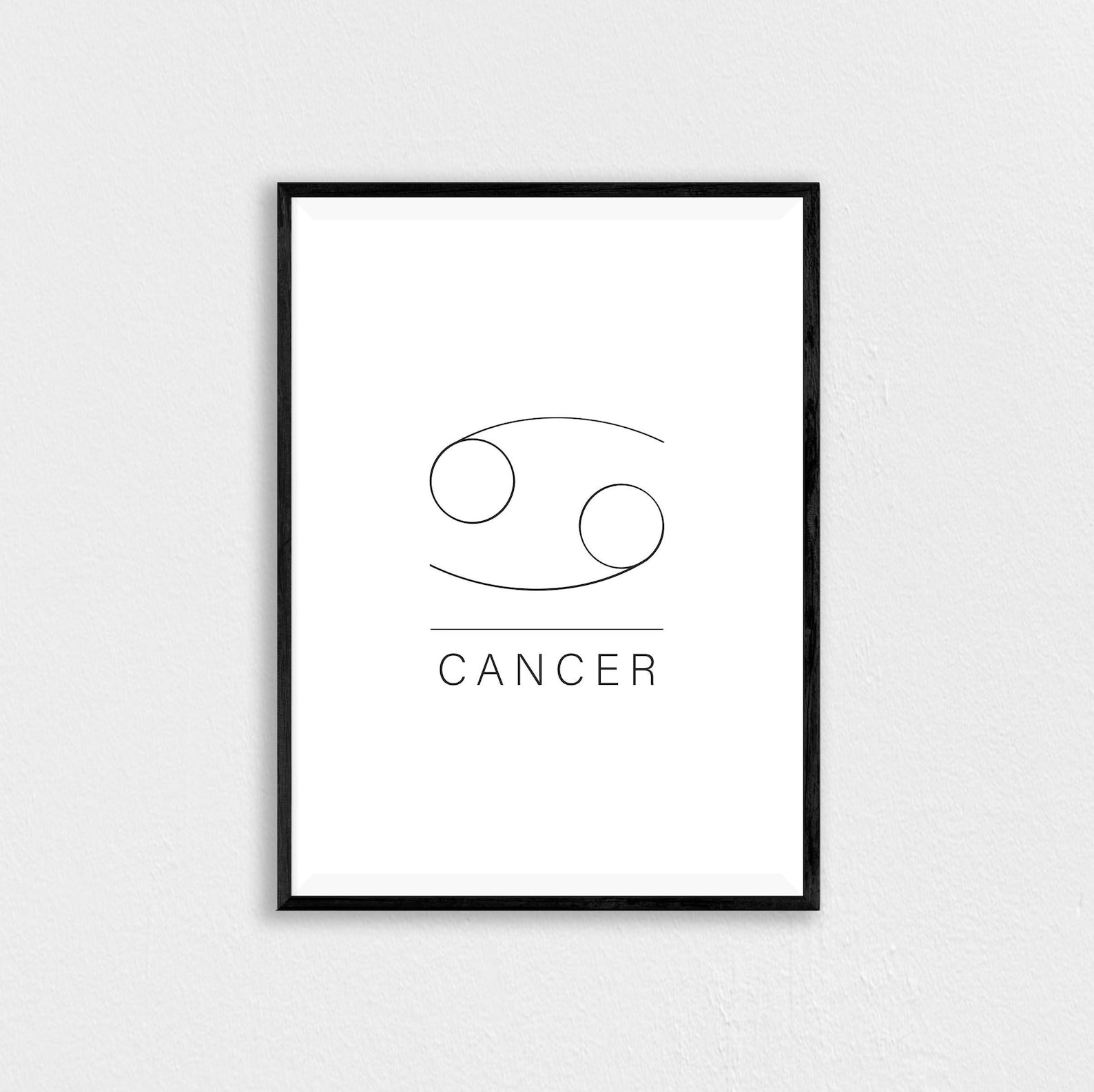 Cancer Sign, Astrology Print, Cancer Poster, Minimalist Zodiac, Zodiac ...