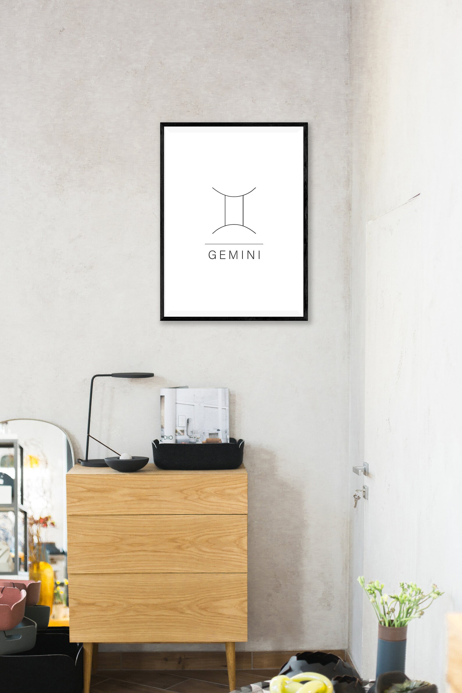 Gemini Print, Astrology Poster, Minimalist Zodiac, Zodiac Poster ...