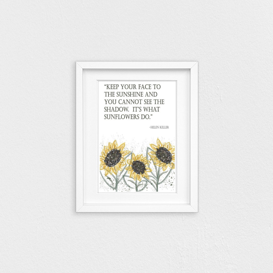 Sunflowers, Helen Keller Quote, Sun, Printable Wall Decor, Instant ...