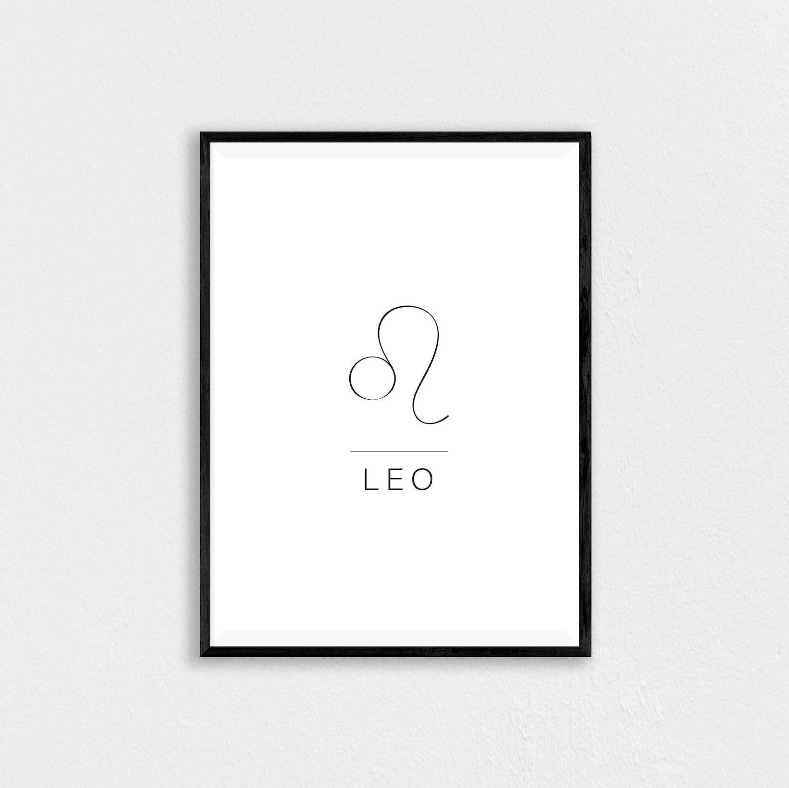 Leo Print, Astrology Poster, Minimalist Zodiac, Zodiac Sign, Minimalist ...