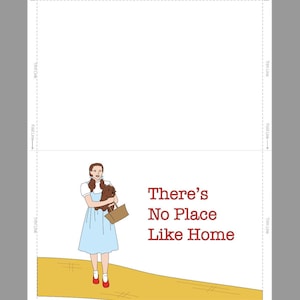 There's No Place Like Home, Housewarming Card, Dorothy, Printable ...