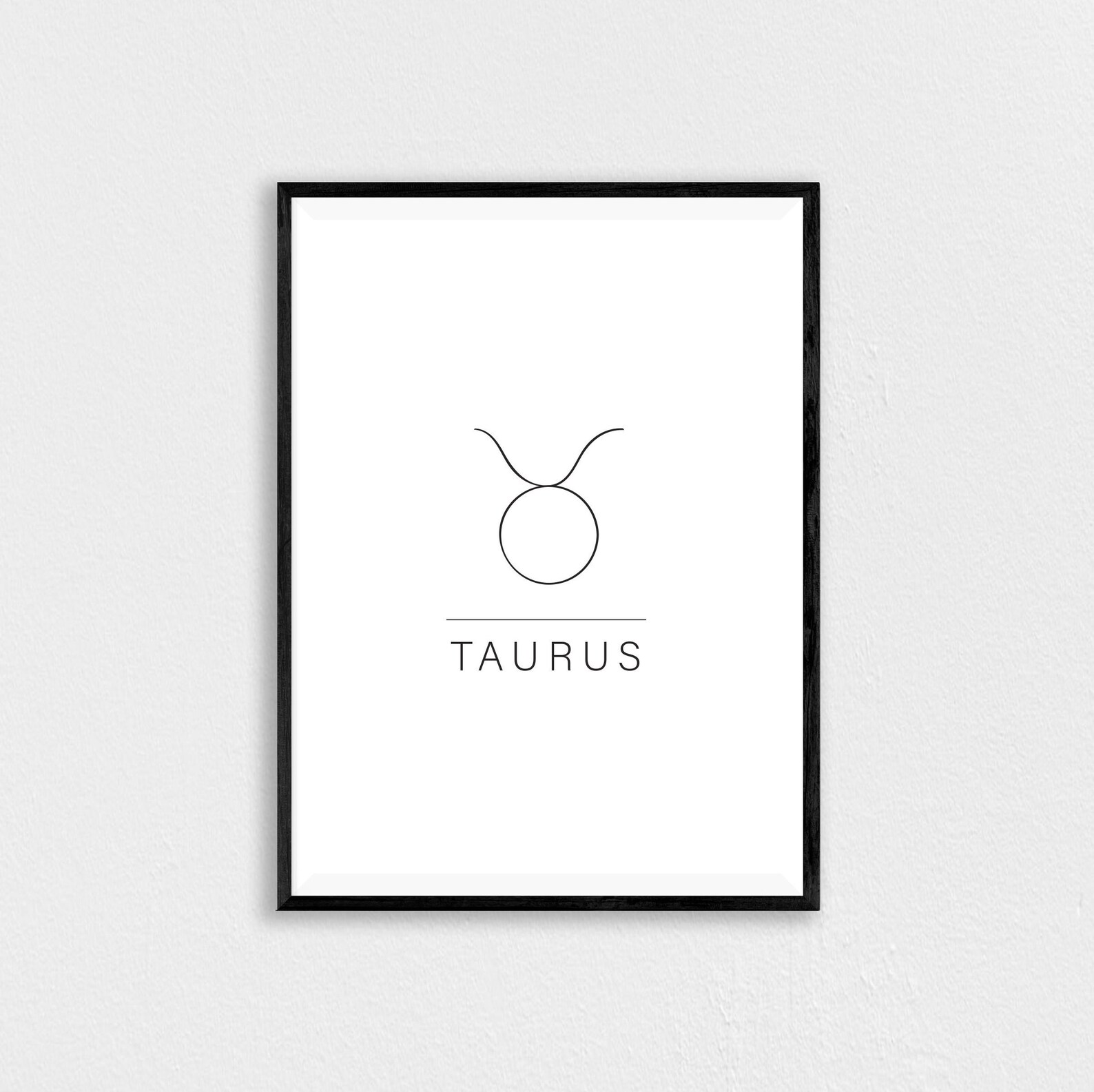 Taurus Print, Astrology Poster, Minimalist Zodiac, Zodiac Poster ...