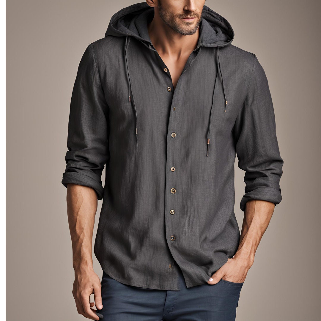 Linen Hoodies Shirt Mens, Summer Linen Hoodie, Linen Zip up Hoodie ...