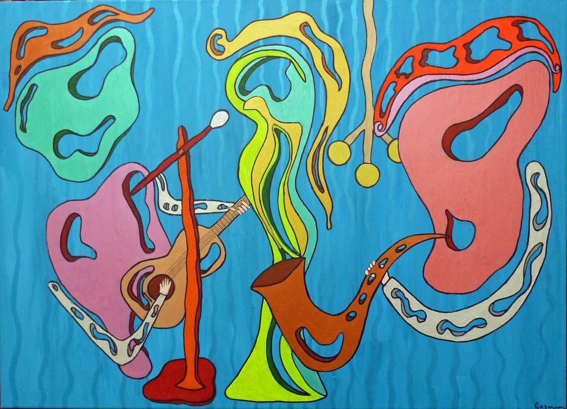 Jazz Print / Abstract Art / Art Print / Signed Print / Jazz Art ...