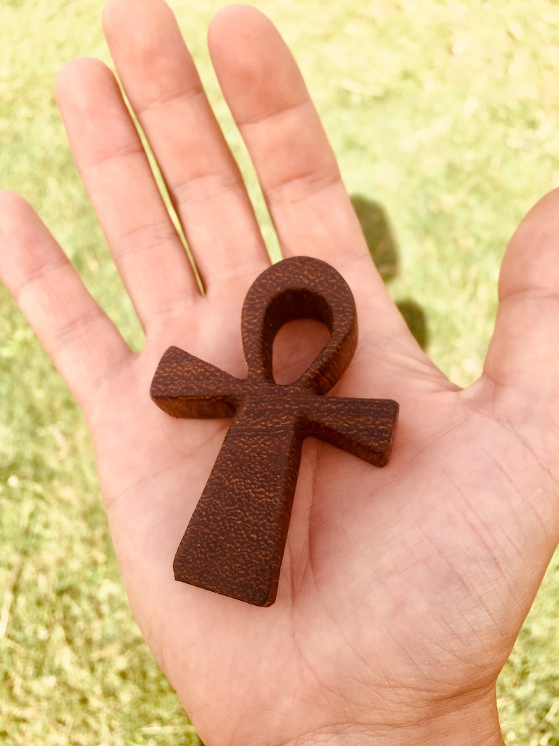 Egyptian Ankh Hand Crafted, Pure Mahogany personalisation Available ...