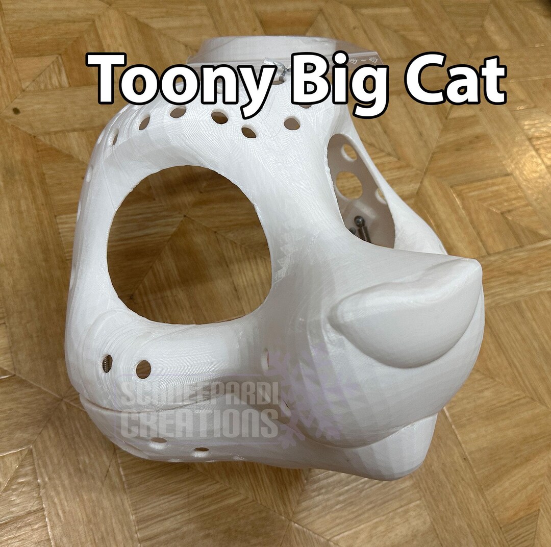 Toony Big Cat 3d-printed Head Base, Moving Jaw - Etsy