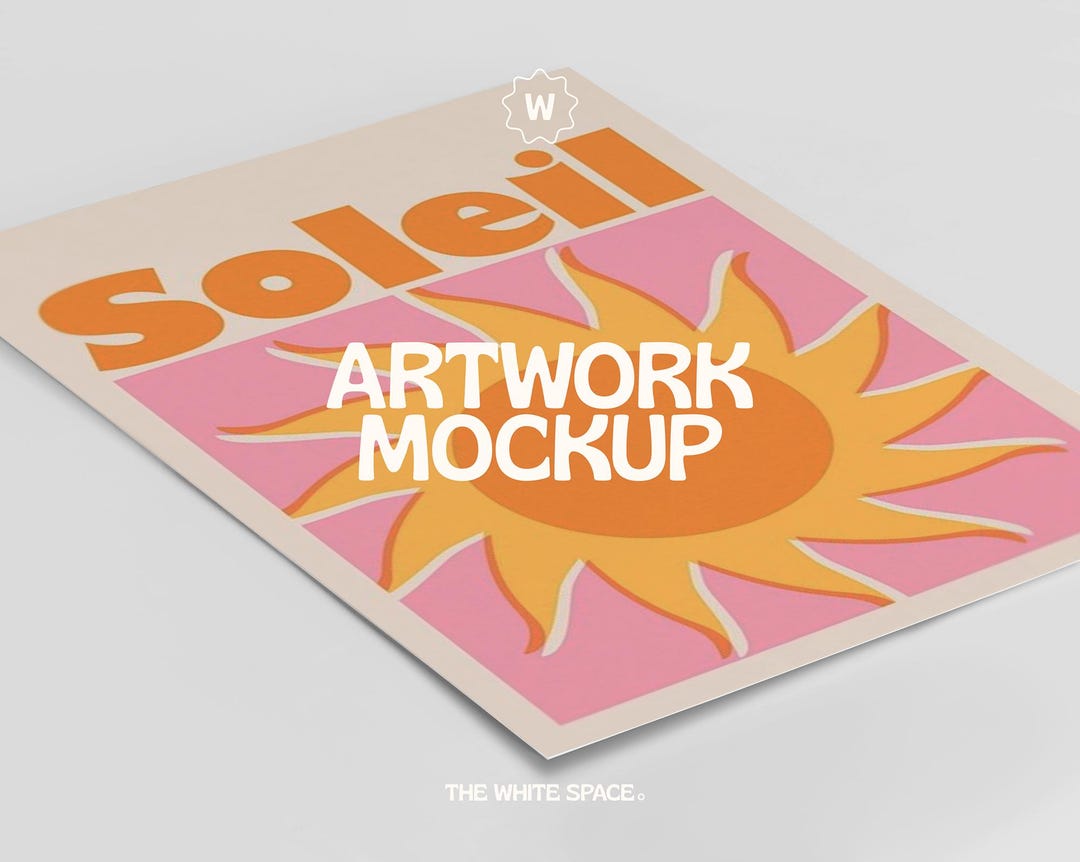 Poster or Greeting Card Mock Up, PSD Mockup for Artwork & Prints, Flat ...
