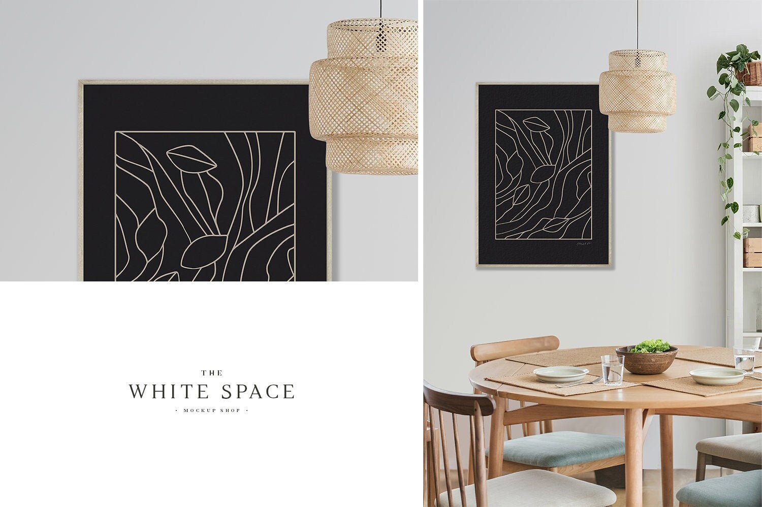 Kitchen Mockup, Dining Room Mockup, Editable Mockup, Change Wall Colour ...