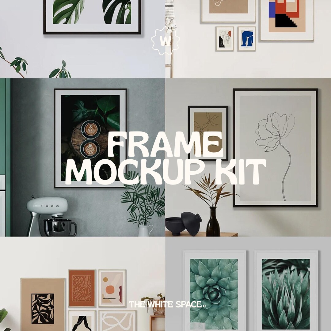 30 Frames Mockup Gallery Wall Bundle, Movable Frames Interior Mockup ...