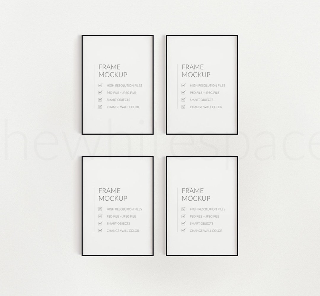 Mockup,frame Mockup,4 Frames Mockup,set of Frames Mockup,a4 Mockup ...