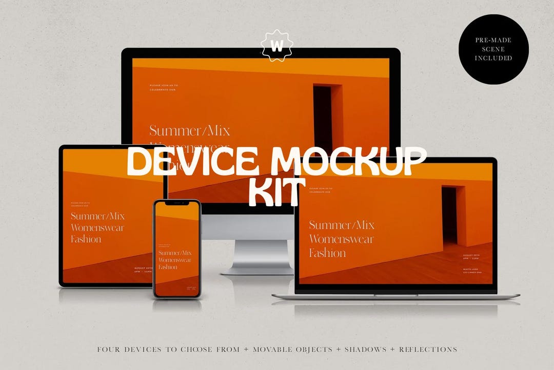 Device Mockup Kit, Digital Mockup, Screen Mockup, iPhone Mockup, iPad ...