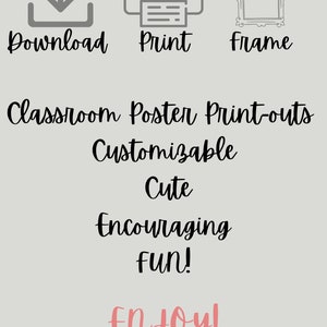 12 Editable Boho Classroom Posters, Printable Wall-art, Classroom Signs ...