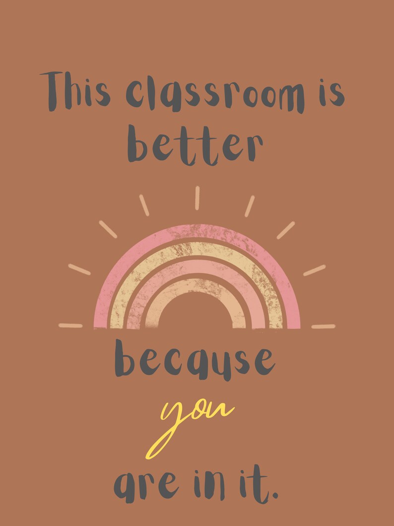 12 Editable Boho Classroom Posters Printable Wall-art - Etsy