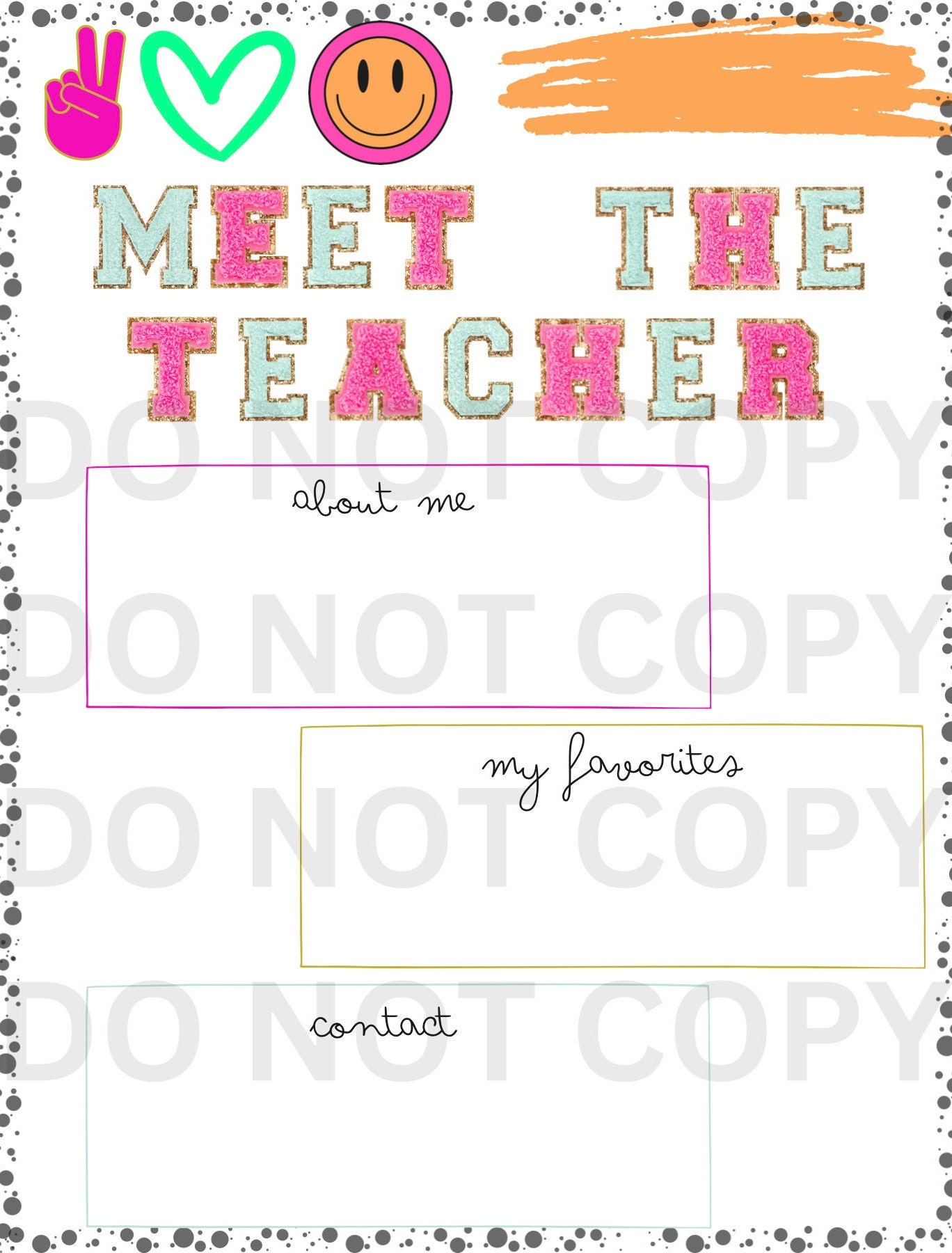 Groovy Bright Meet the Teacher Template, Back to School, Meet the ...