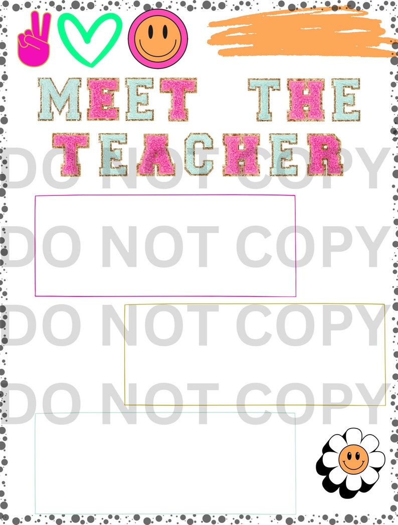 Groovy Bright Meet the Teacher Template, Back to School, Meet the ...