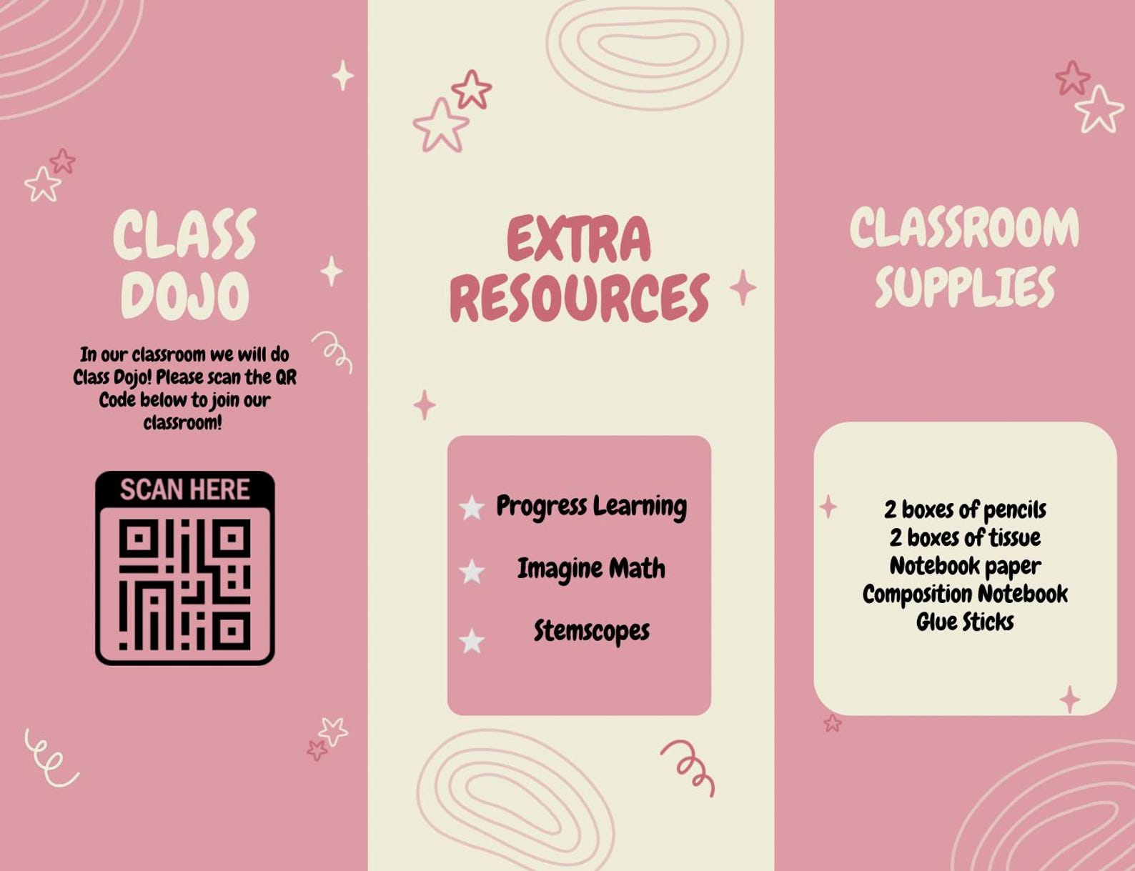 Back to School Brochure, Open House Editable Template, Meet the Teacher ...