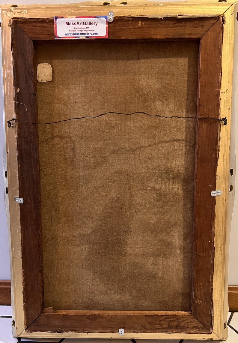 Antique T. BAILEY Original Oil Painting on Canvas Landscape - Etsy