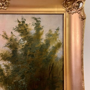 Antique T. BAILEY Original Oil Painting on Canvas Landscape - Etsy