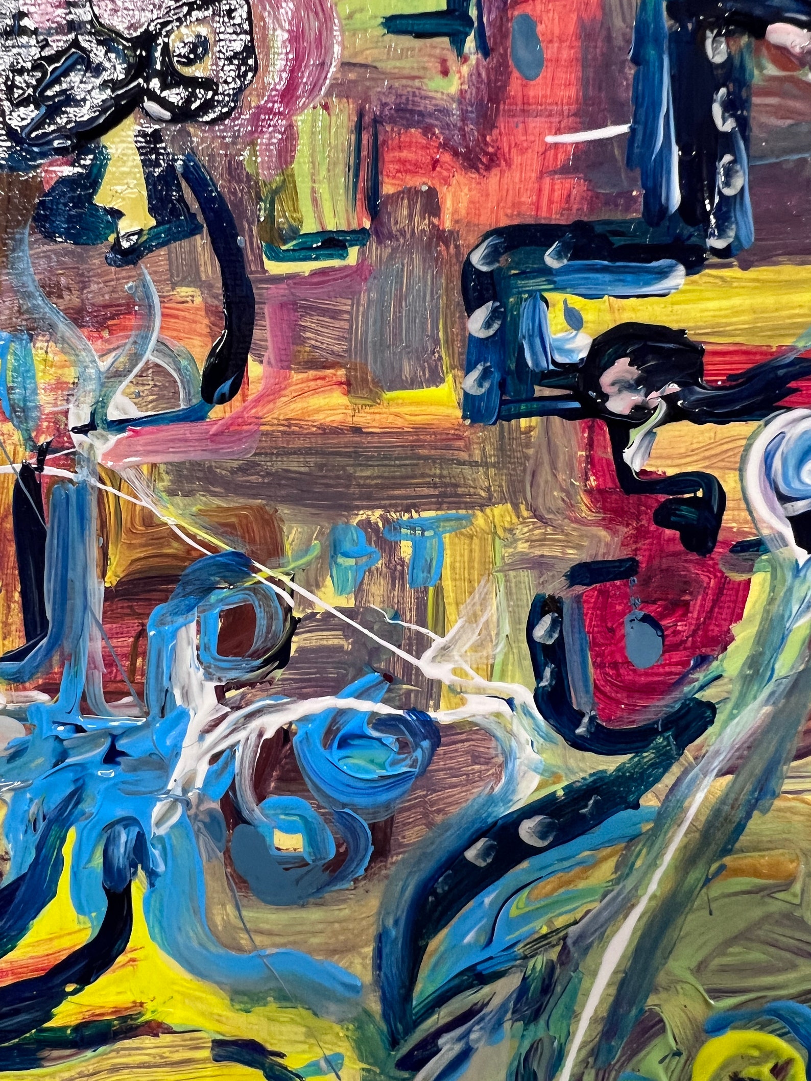 Original Abstract Painting on Canvas "optimistic Creativity" by Serg ...