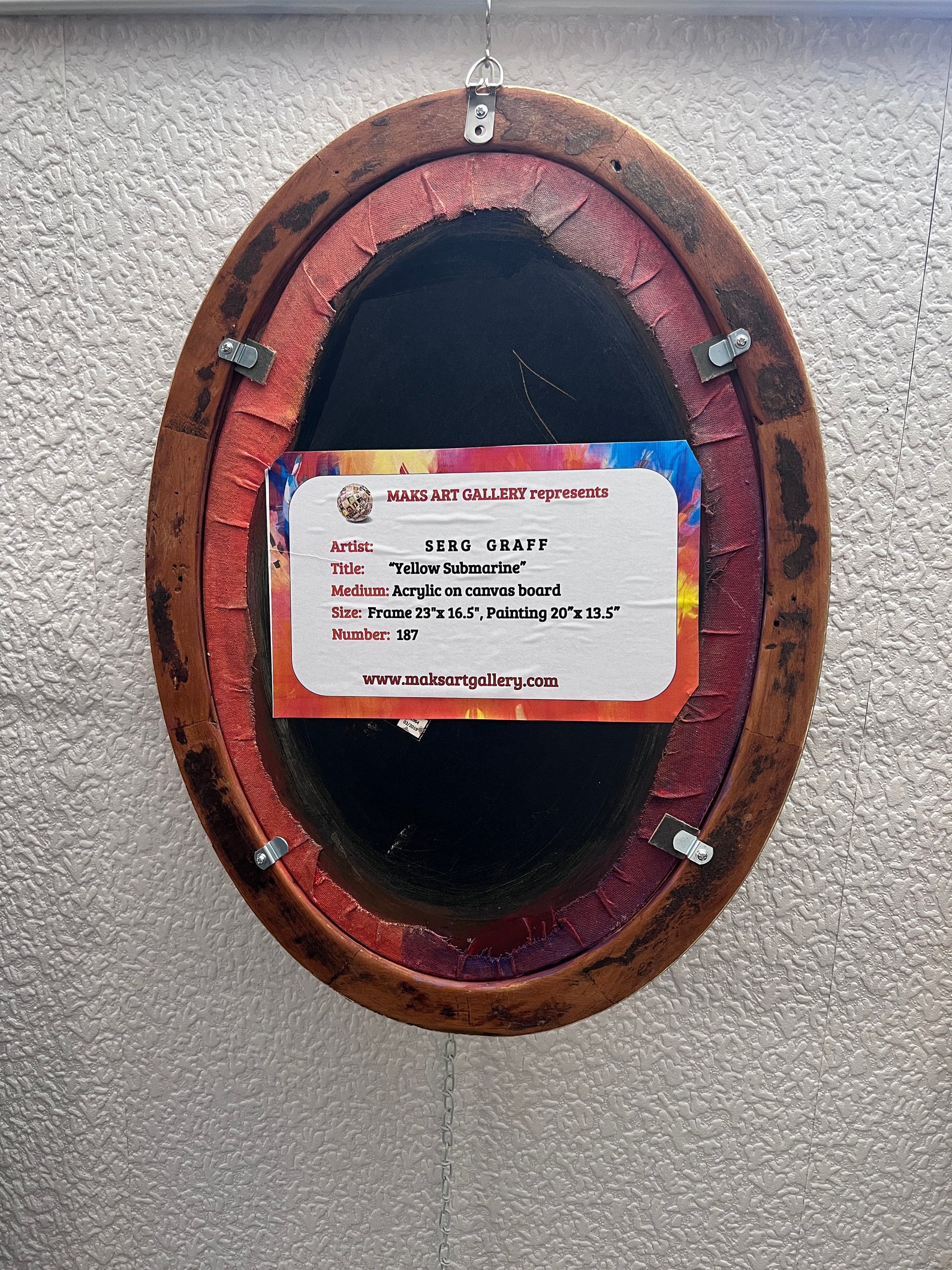 Oil Painting on Canvas Board by Serg Graff, Seascape yellow Submarine ...