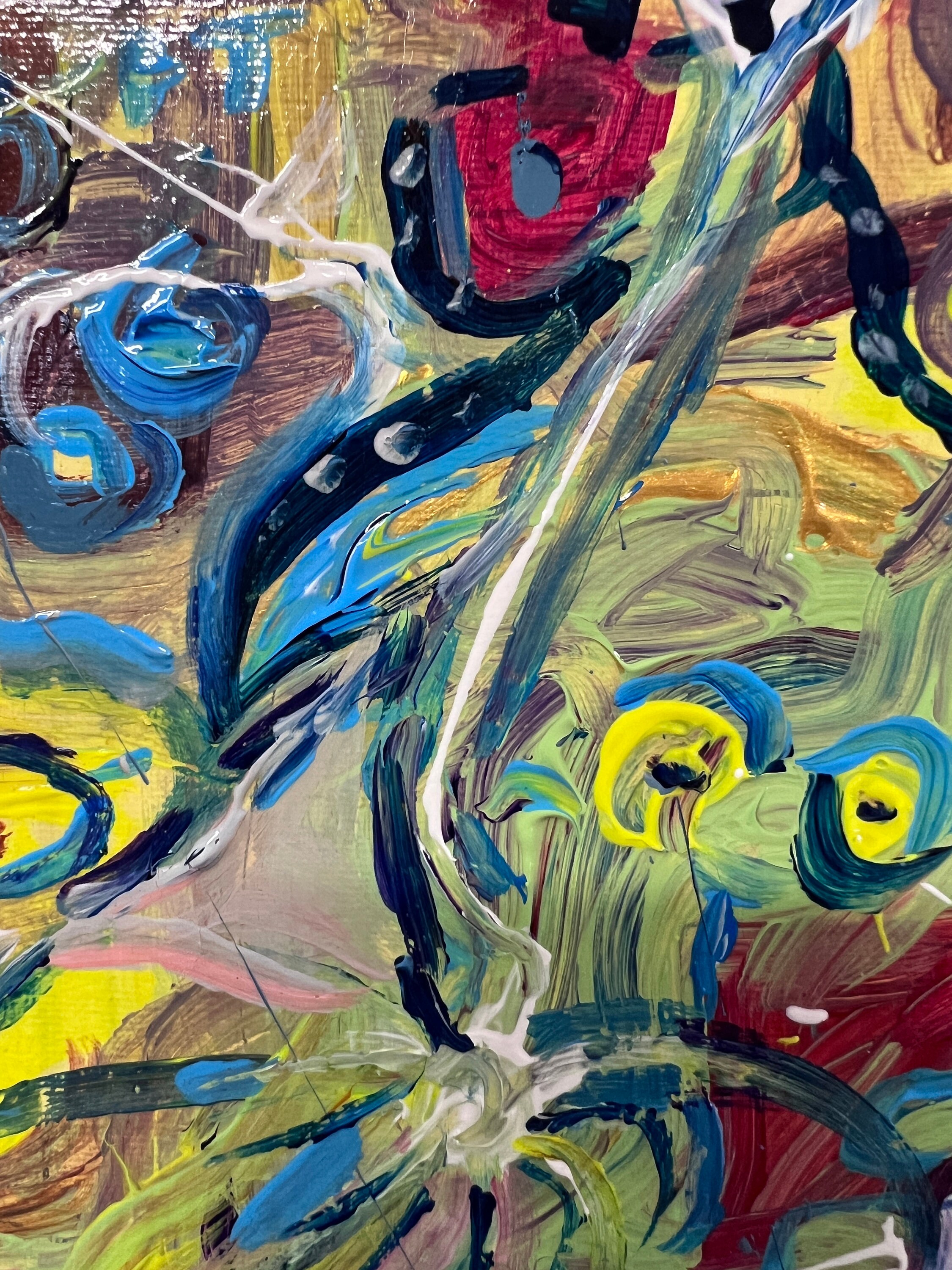 Original Abstract Painting on Canvas "optimistic Creativity" by Serg ...