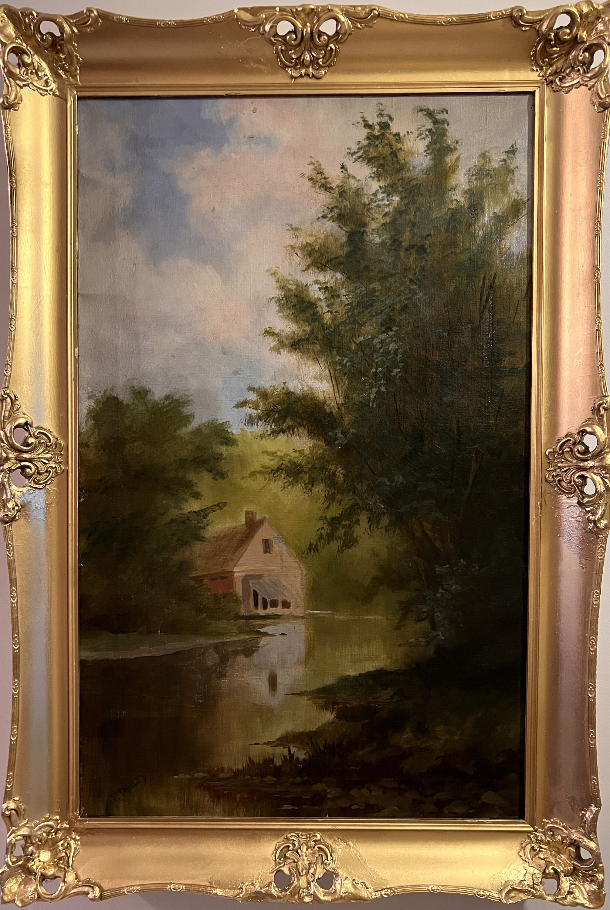 Antique T. BAILEY Original Oil Painting on Canvas Landscape - Etsy