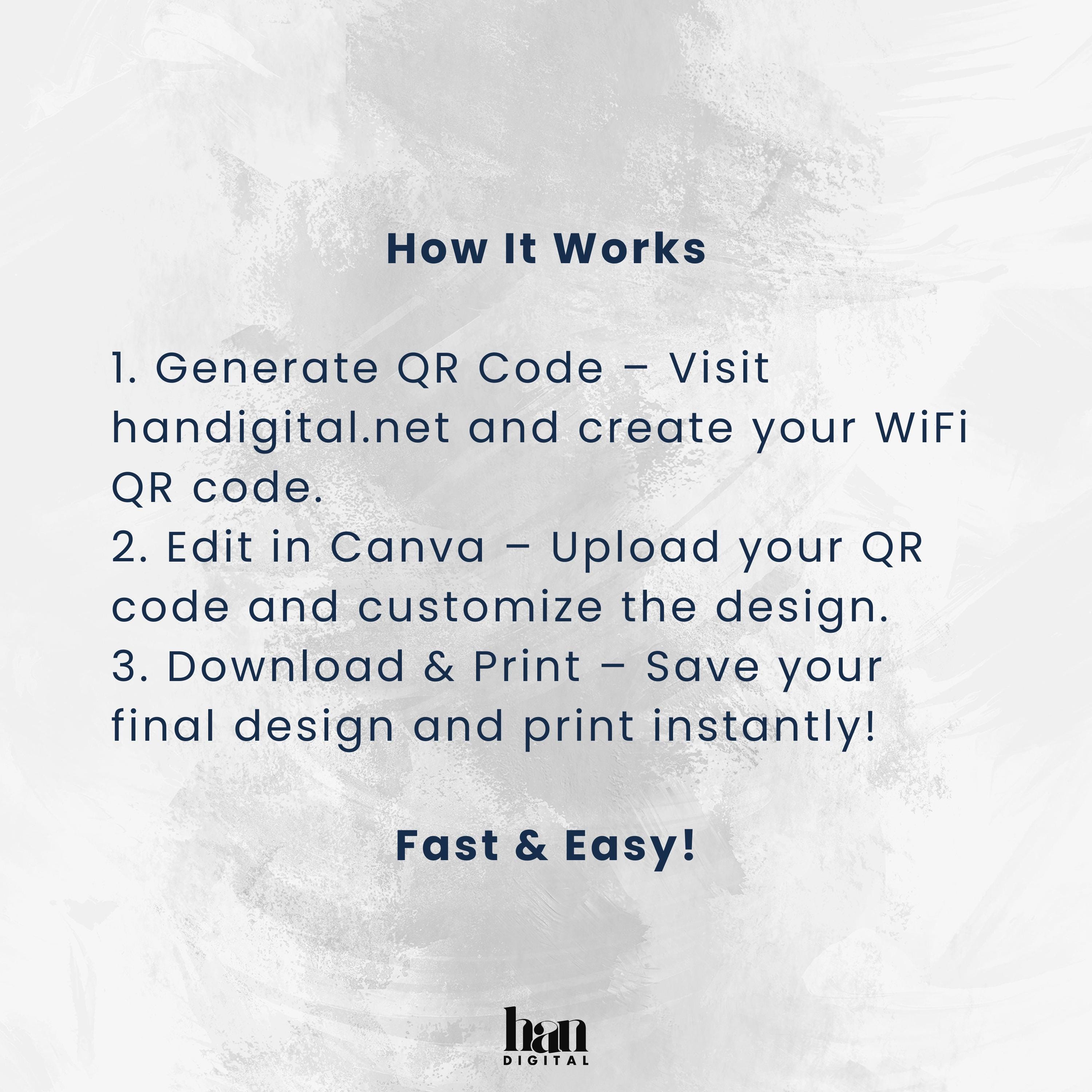 Editable Airbnb Wifi QR Code Sign – Customizable Template for Easy ...