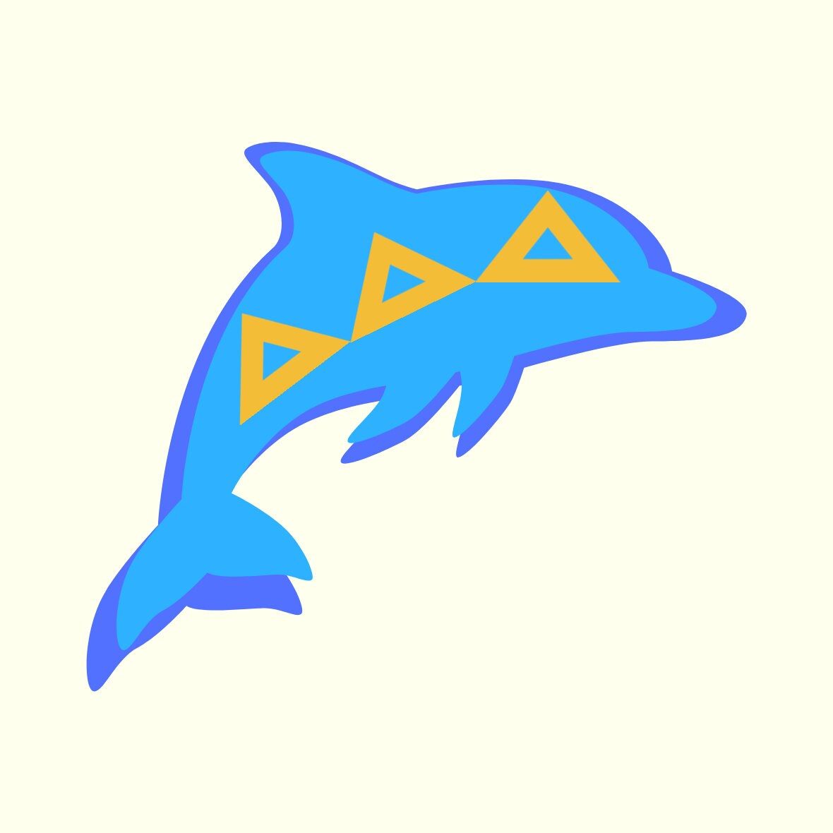 Tri Delta Dolphin sticker sorority Tridelts Delta Delta Delta | Etsy