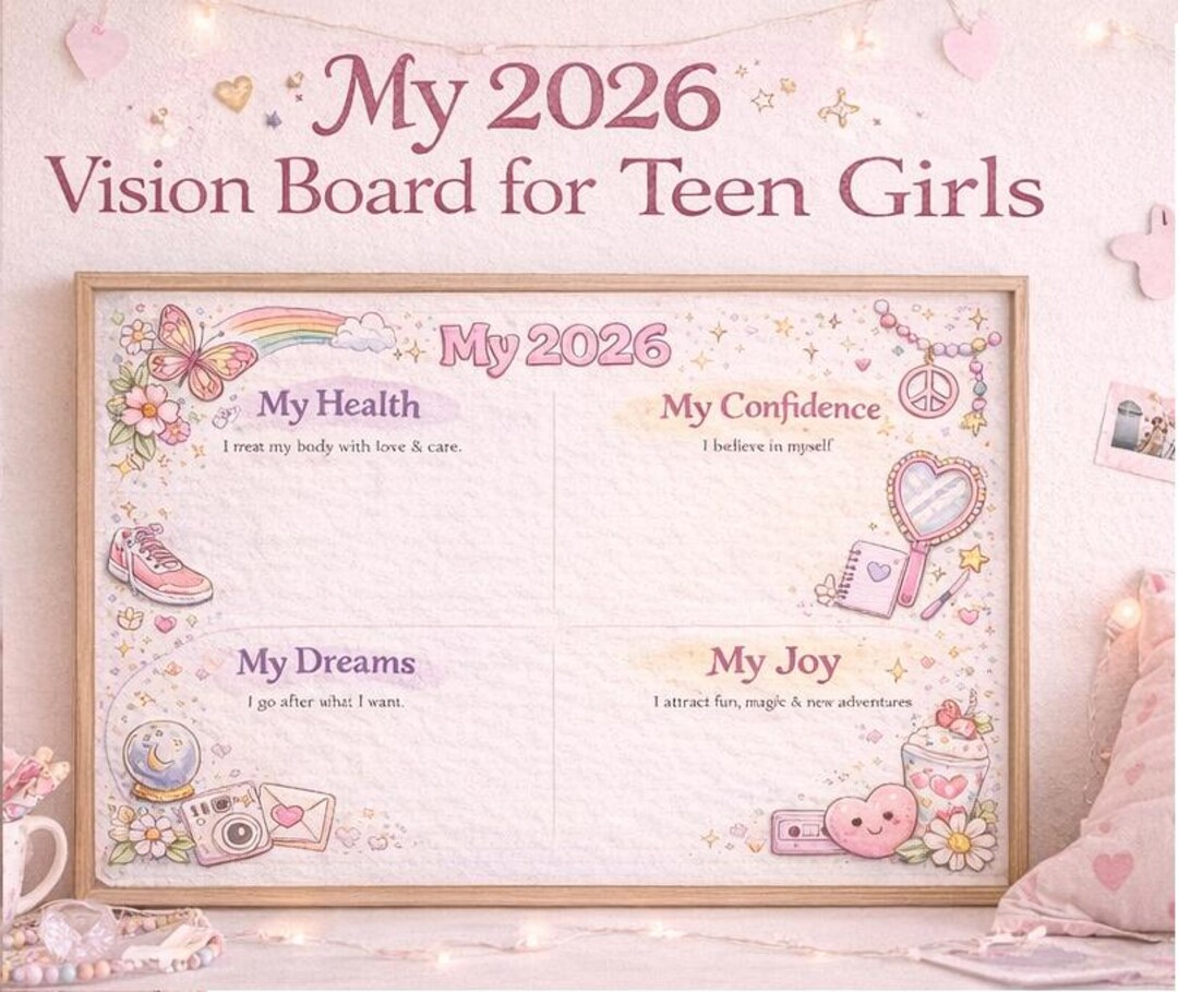 My 2026 Vision Board für Teenager Mädchen | Selbstvertrauen & Traum ...