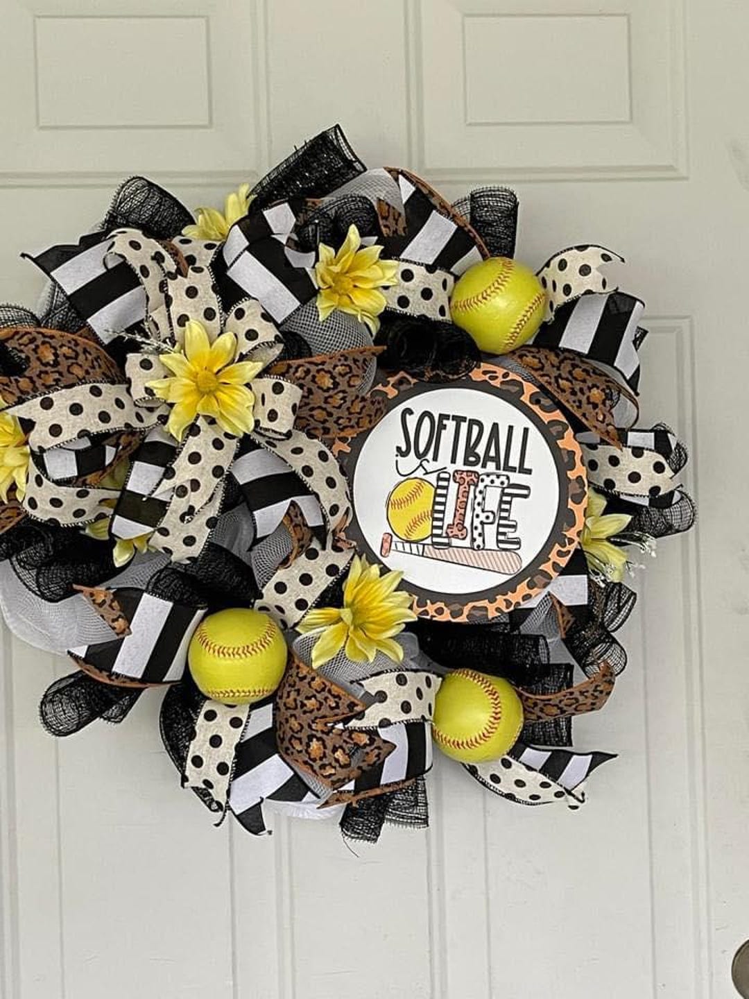 Softball Wreath - Etsy
