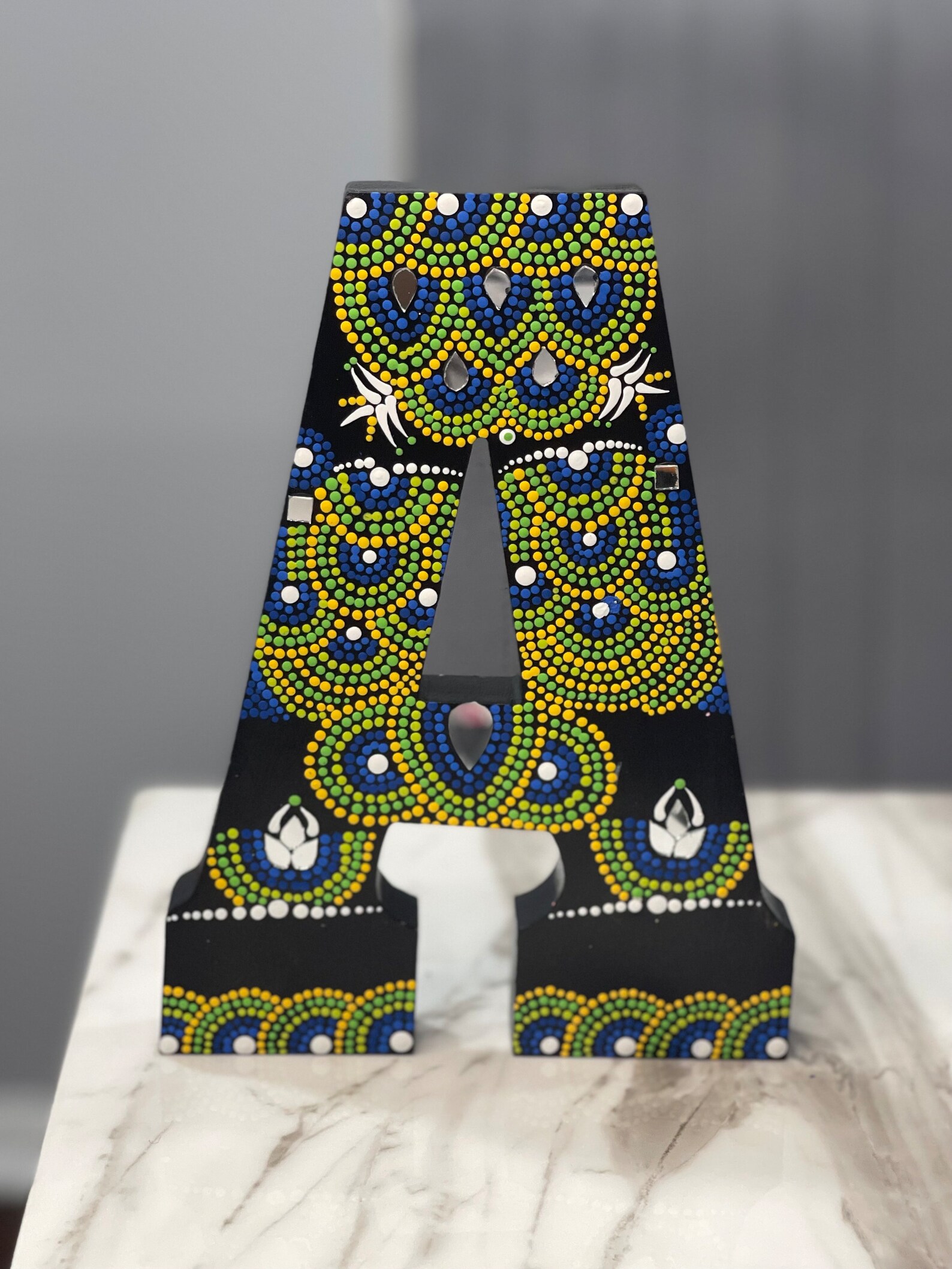 Personalized Handmade Dot Art Alphabet Letter. MADE TO ORDER - Etsy