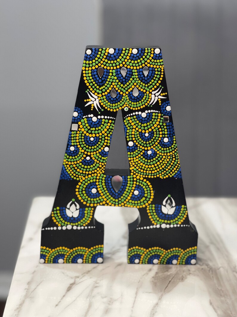 Personalized Handmade Dot Art Alphabet Letter. MADE TO ORDER - Etsy