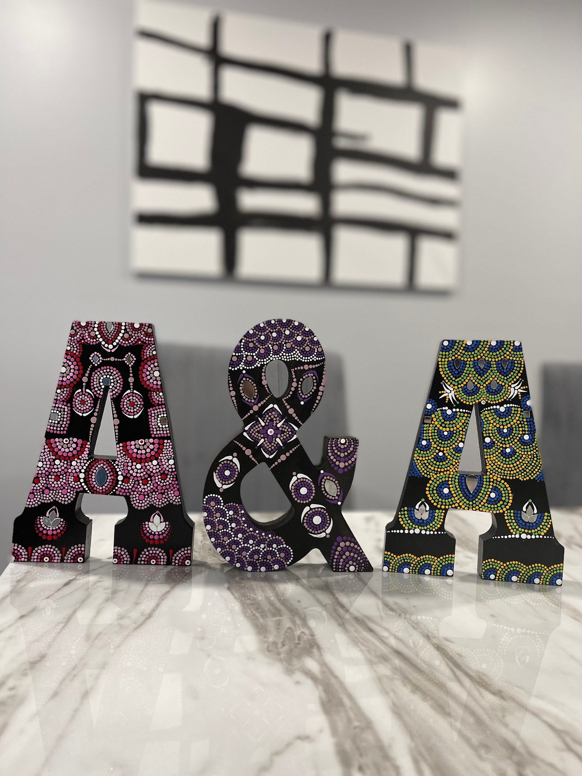 Personalized Handmade Dot Art Alphabet Letter. MADE TO ORDER - Etsy