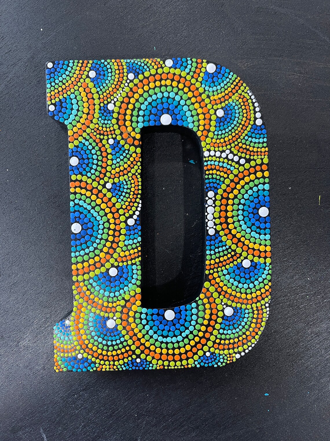 Personalized Handmade Dot Art Alphabet Letter. MADE TO ORDER - Etsy