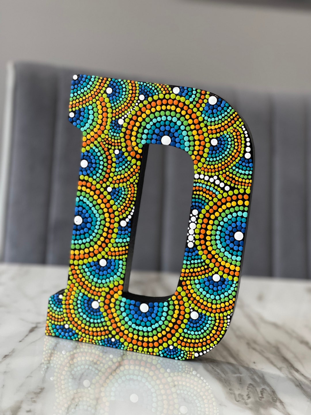 Personalized Handmade Dot Art Alphabet Letter. MADE TO ORDER - Etsy