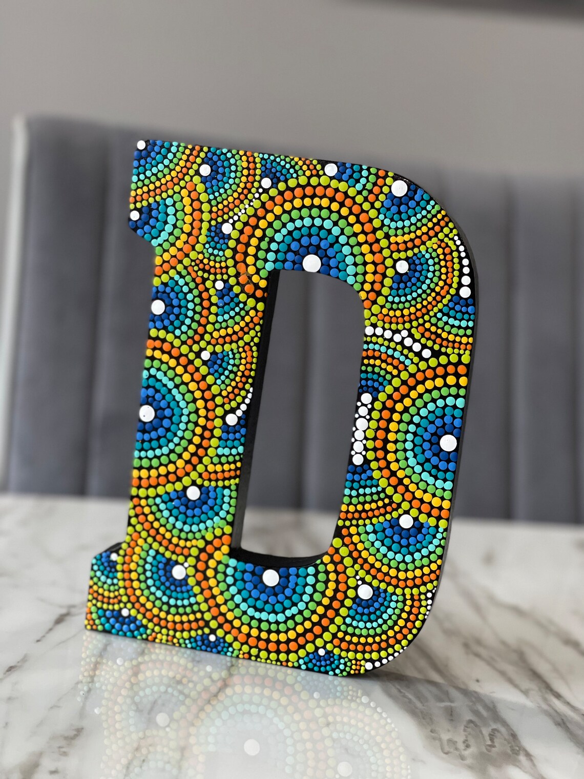 Personalized Handmade Dot Art Alphabet Letter. MADE TO ORDER - Etsy