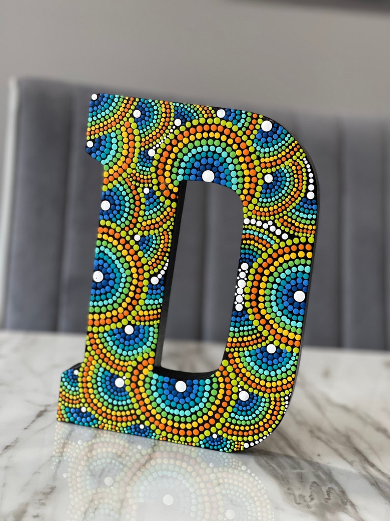 Personalized Handmade Dot Art Alphabet Letter. MADE TO ORDER - Etsy