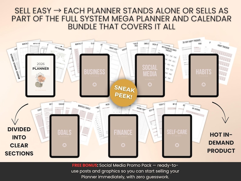 2026 Planer und Kalender im Bundle | Druckbarer Planer | Täglicher ...