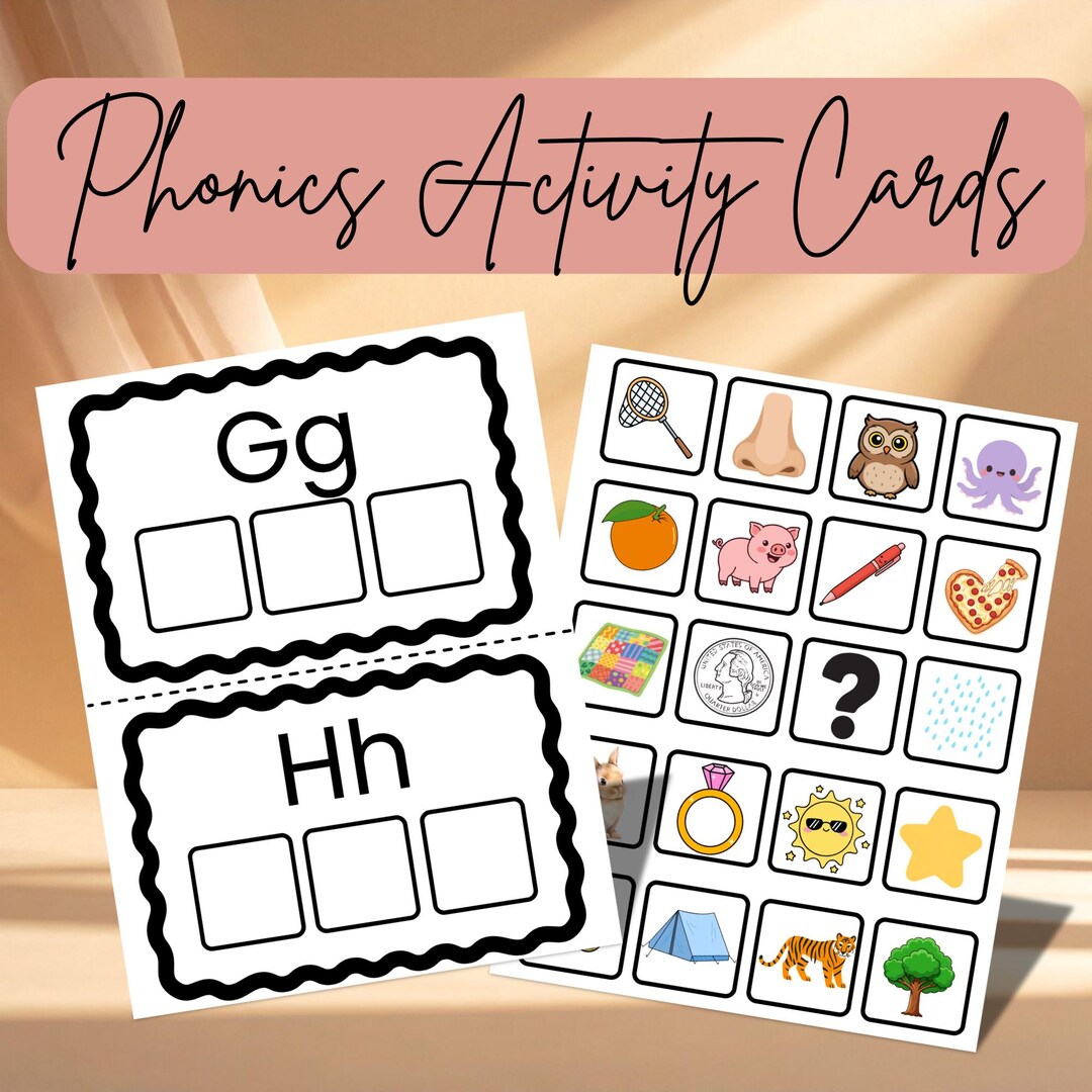 Montessori Phonics Activity Cards, Letter Sound Games (printable PDF ...