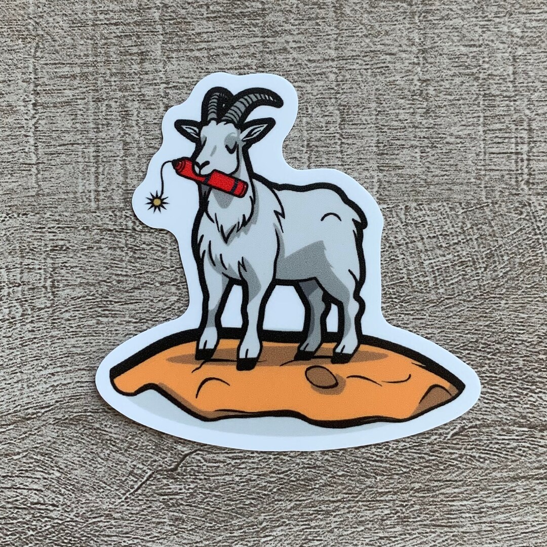 DYNAMITE GOAT Vinyl Laptop Sticker Thunder Mountain Inspired Disney ...