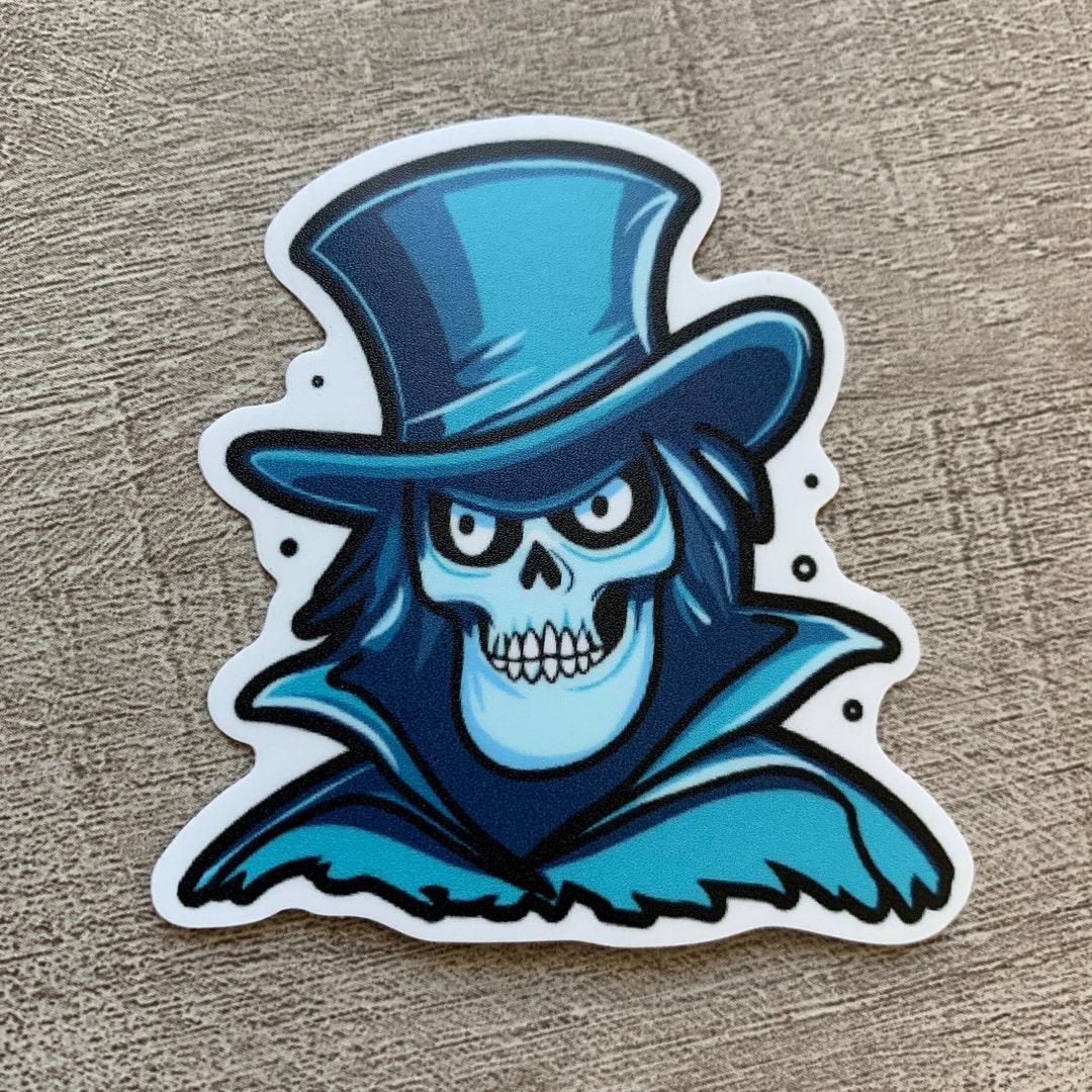 HATBOX GHOST Vinyl Laptop Sticker Haunted Mansion Inspired Disney Decal Water Bottle Sticker ...