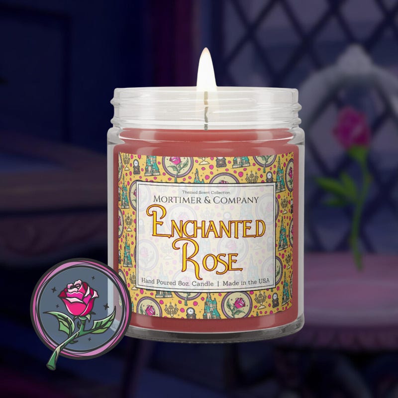 Beauty and the Beast Candle - Etsy