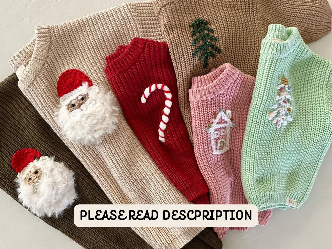 Custom Christmas Sweaters, Embroidered Holiday Sweaters, Kid Sweaters ...