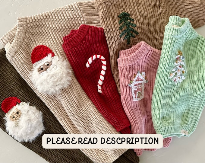 Custom Christmas Sweaters, Embroidered Holiday Sweaters, Kid Sweaters ...