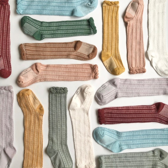 Kids Ruffle Knee High Socks - Etsy