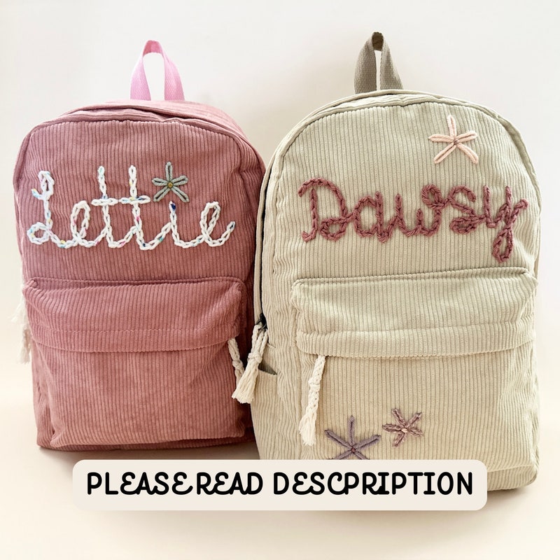 Embroidered Backpack - Etsy